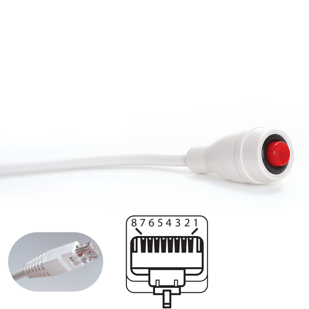 EconoCall Call Cord for Arial, RJ45 8-pin, white | American Hospital Supply